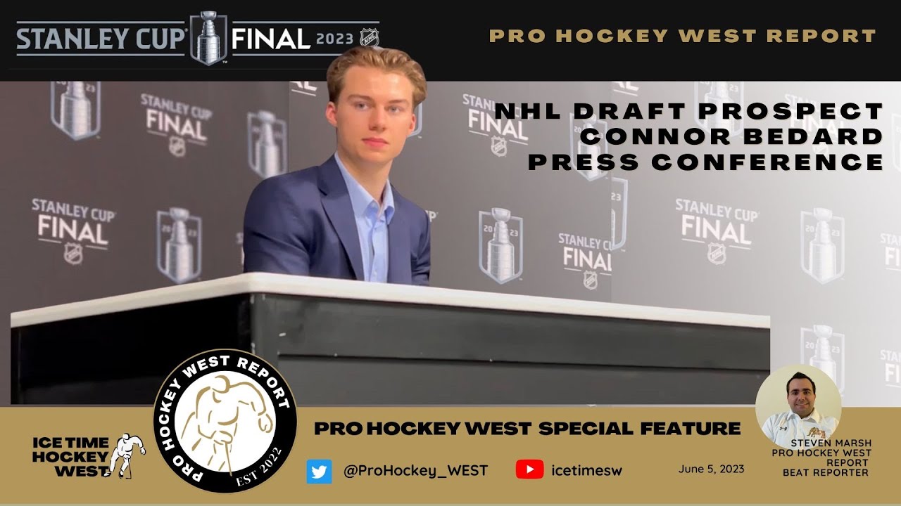 NHL Draft Prospect Connor Bedard Press Conference @IceTimeHockeySW ...