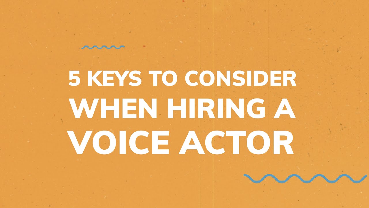 5 Things to know when hiring a voice actor - YouTube