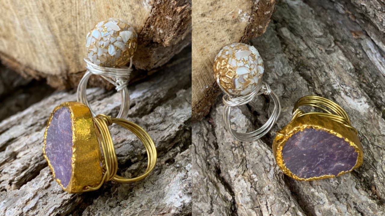 How to Make Jewelry: Wire Wrapped Rings - YouTube
