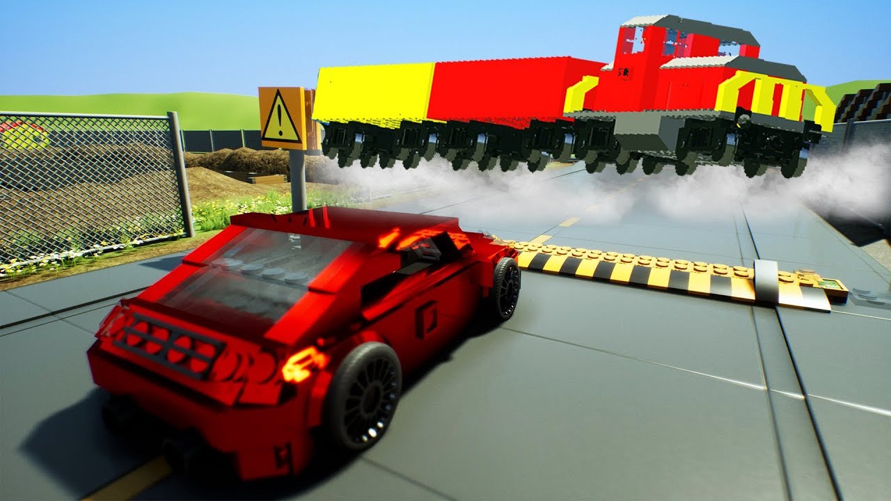 High Speed Bump Crashes And Fails Over Lego Train | Brick Rigs - YouTube