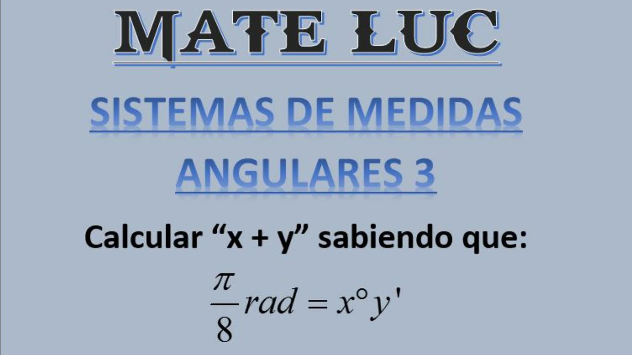 Sistema de Medidas Angulares 3 - Sistema Radial - YouTube