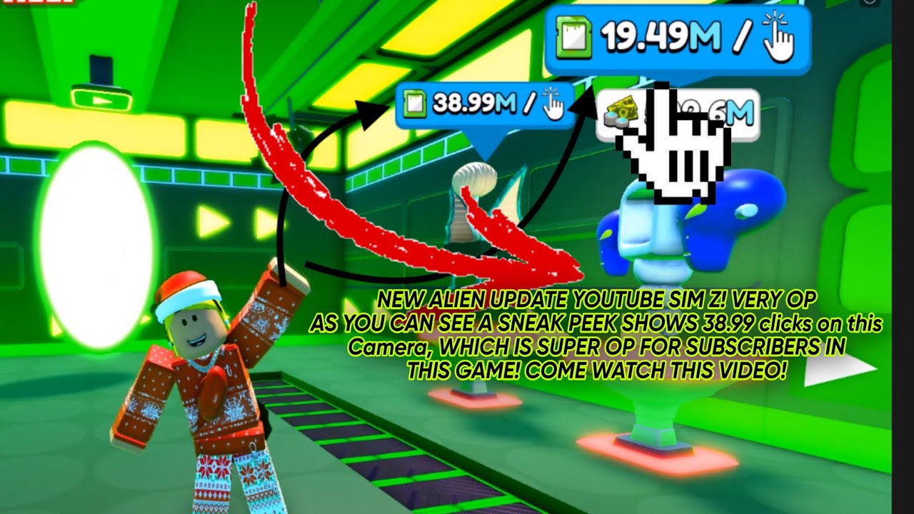 NEW UPDATE ALIEN IN YOUTUBE SIMULATOR Z! VERY OP?!? COME SEE YOURSELF ...