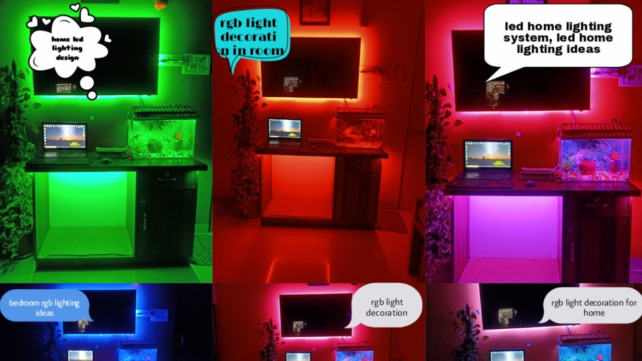 rgb light decoration ideas/ led लाईट decoration कैसे करें / rgb light ...