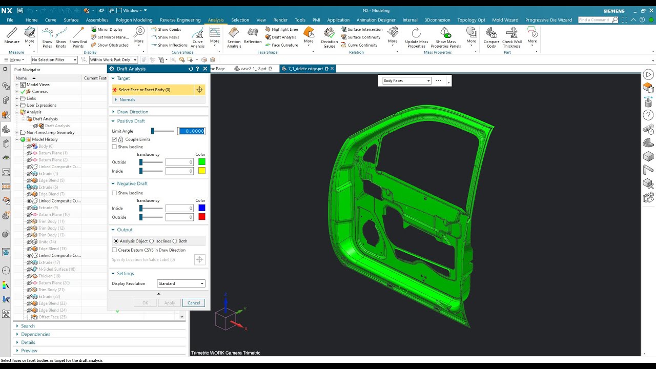 NX CAD Draft Analysis - YouTube