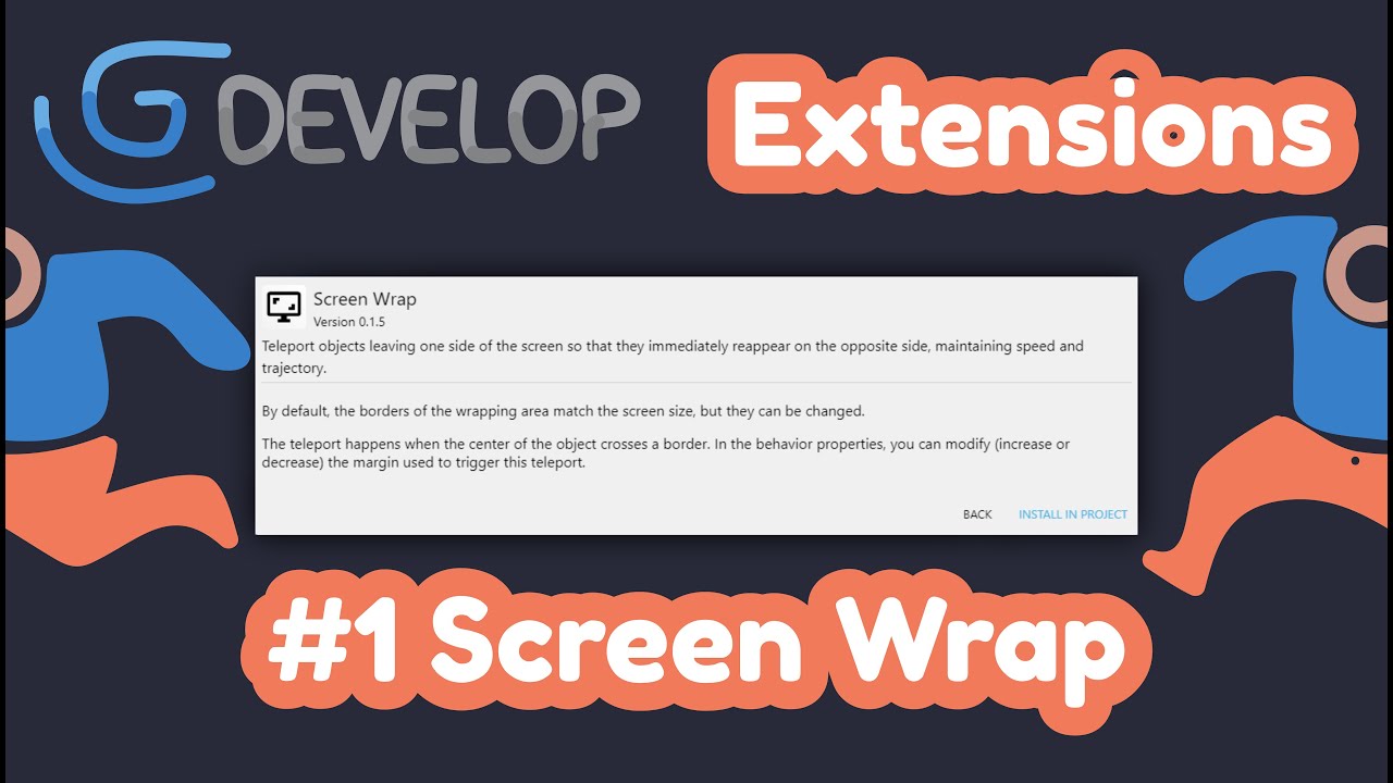 #1 Screen Wrap - #gdevelop extensions - YouTube