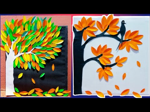 easy paper tree room decor | wall decoration ideas | best from waste ...