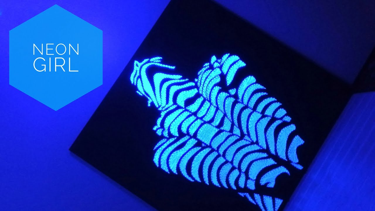 String art Neon Girl - YouTube