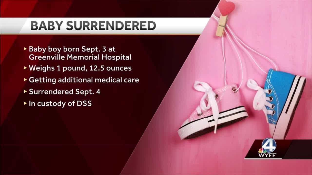 Baby surrendered at Prisma Greenville Memorial Hospital under Daniel's ...
