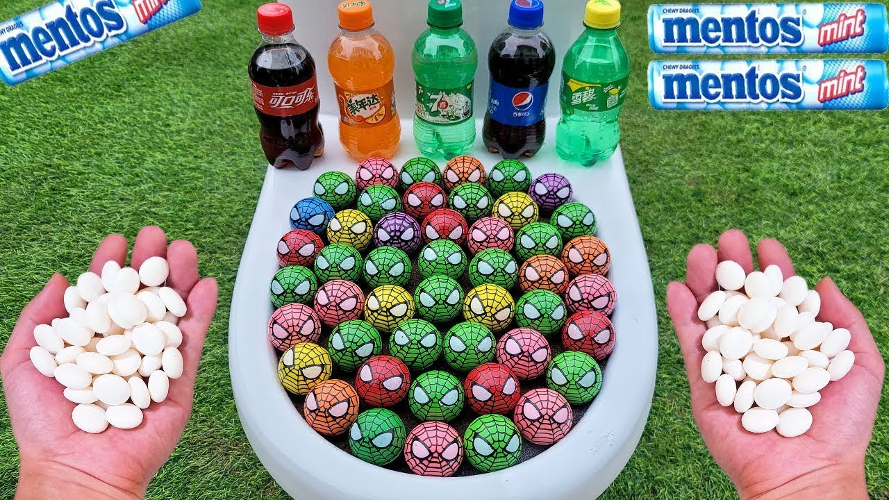 CANDY Eyeball vs Samurai, Coca Cola, Fanta, Sprite, Mtn Dew and Mentos ...