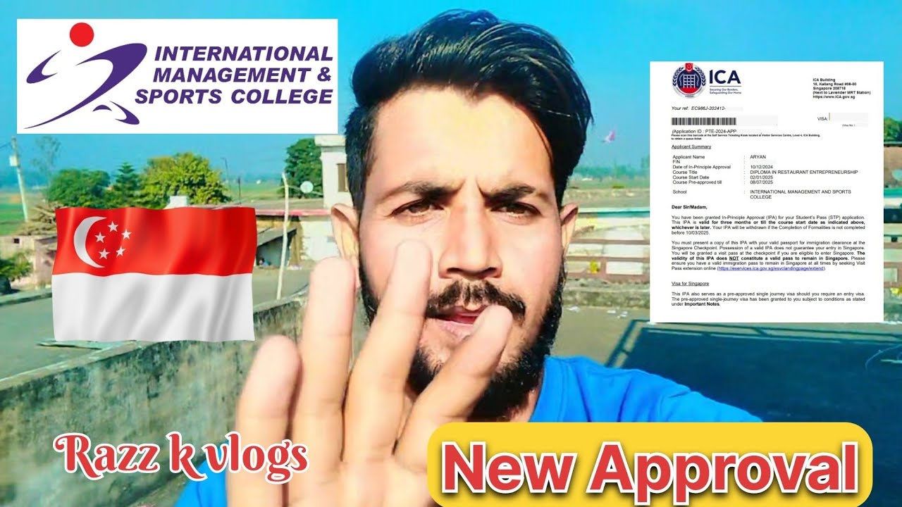 One more Singapore study Approvel 🎉 ️ Aryan Kumar Congratulations 🎉# ...