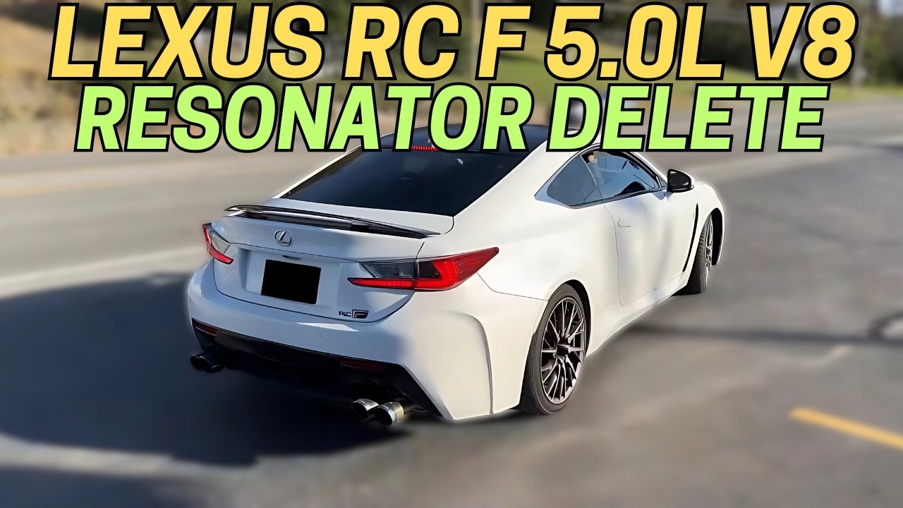 2015 Lexus RC F 5.0 Exhaust Sound w/ APEXi Mufflers & Resonator Delete ...
