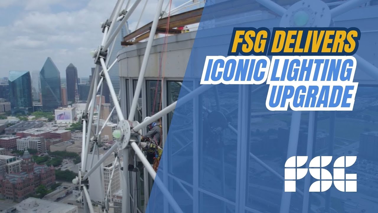 Rappelling Reunion Tower – FSG’s Extreme LED Lighting Project - YouTube