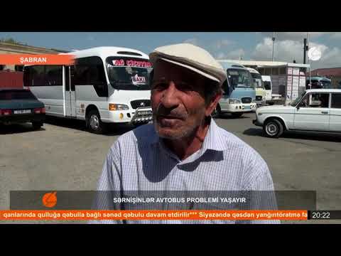 Şabranda sərnişinlər avtobus problemi yaşayır