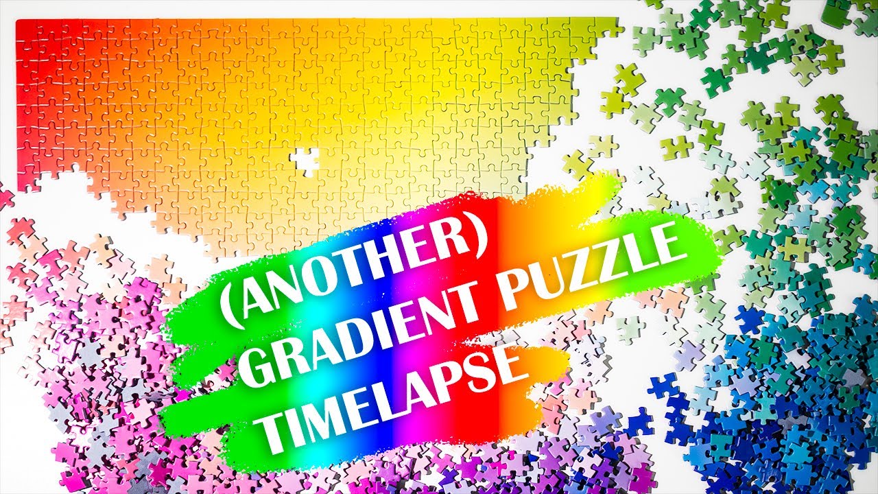 Gradient jigsaw puzzle timelapse - Clementoni Pure 1000 pieces - YouTube