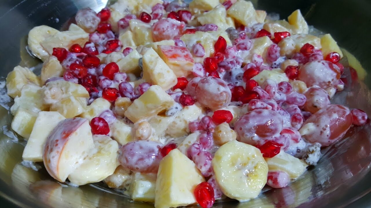 Premium Creamy Fruit Chat Recipe | Easy Chat Recipe | Fakhira Sajjad ...