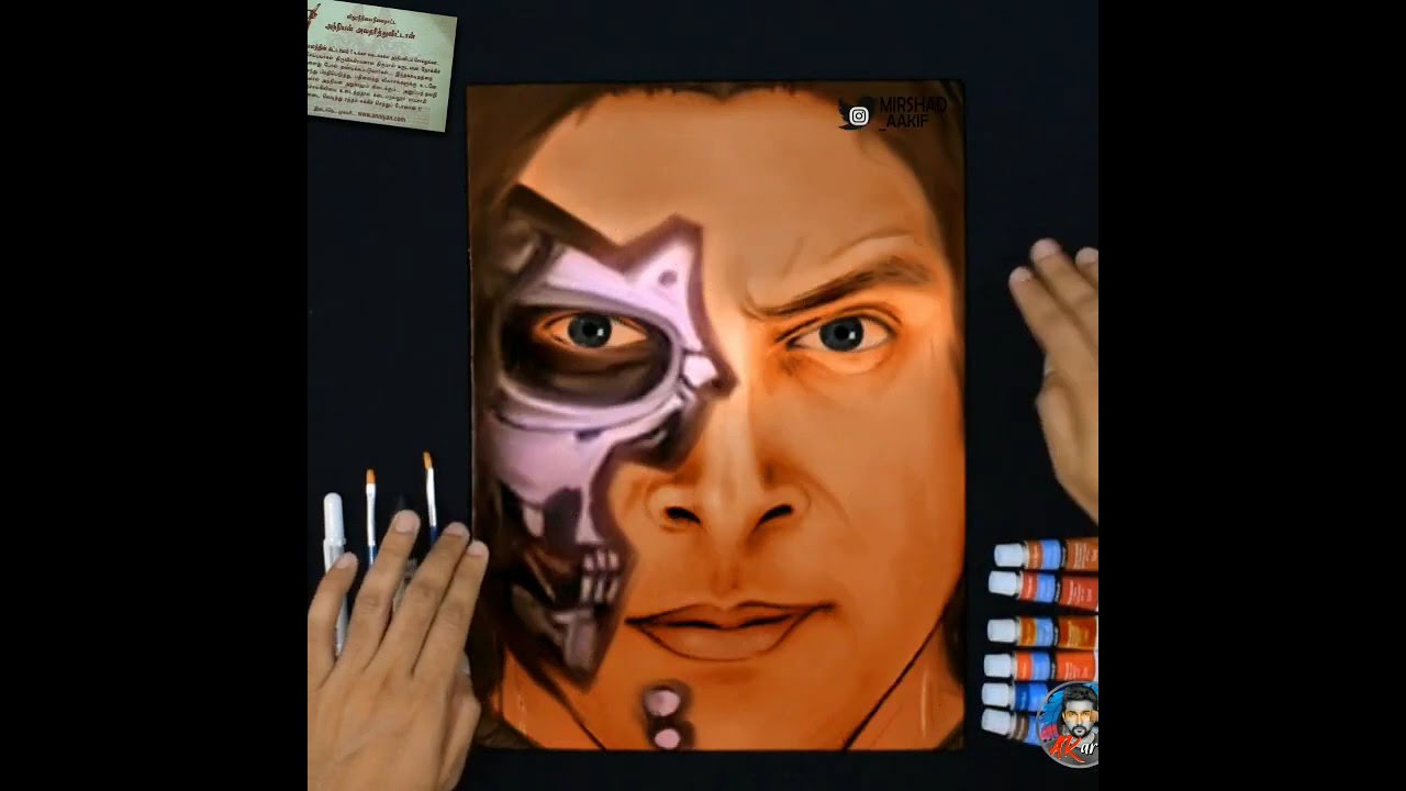 Anniyan drawing tribute for chiyaan vikram - YouTube