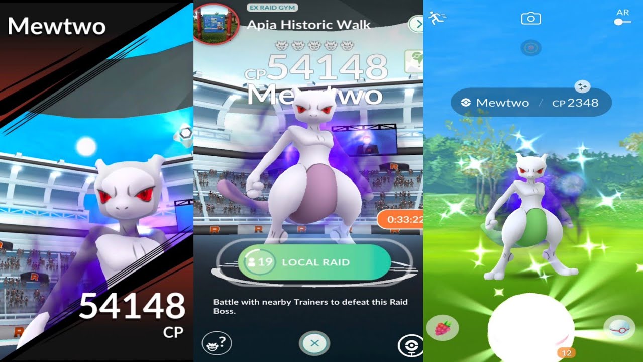 CATCHING SHADOW MEWTWO FROM RAID | ( POKEMON GO ) - YouTube