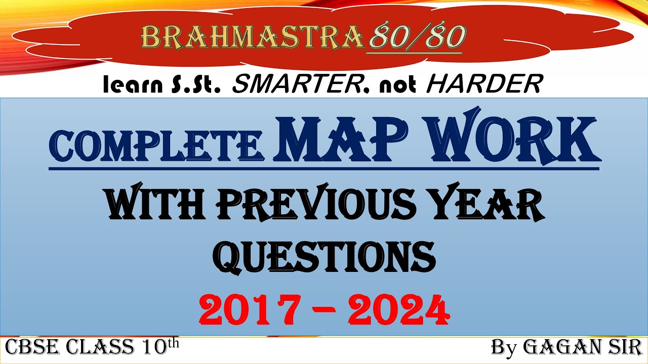 Class 10 Complete Map Work SST 2024-25 | Previous Map Questions with ...