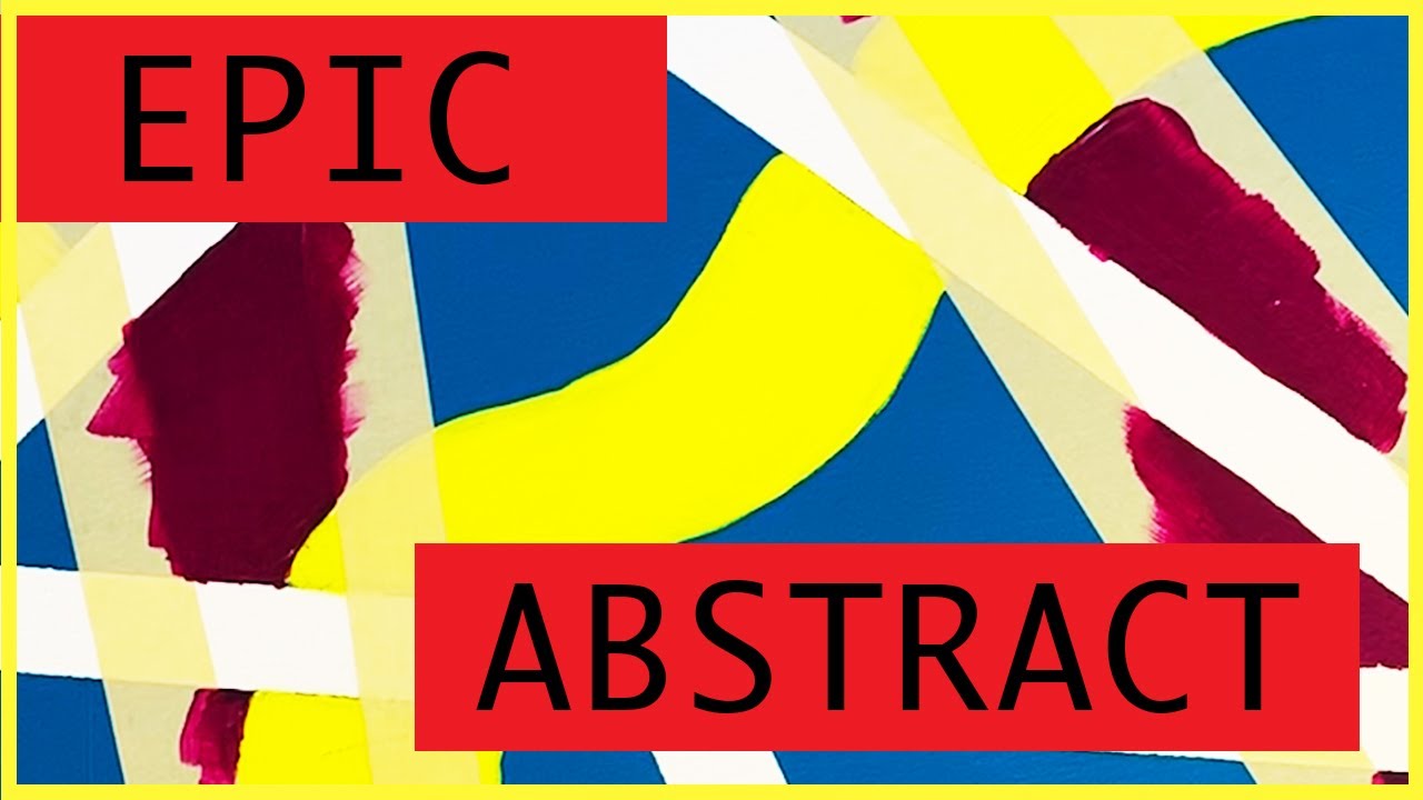 Epic Abstract Geometric Painting (w/ tape peeling!!) | Art With Washi ...