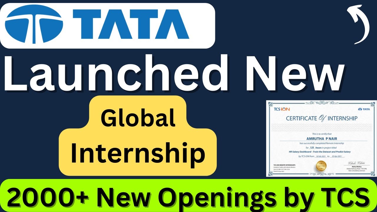TCS Launched New Internship | TCS Internship | Work From Home ...