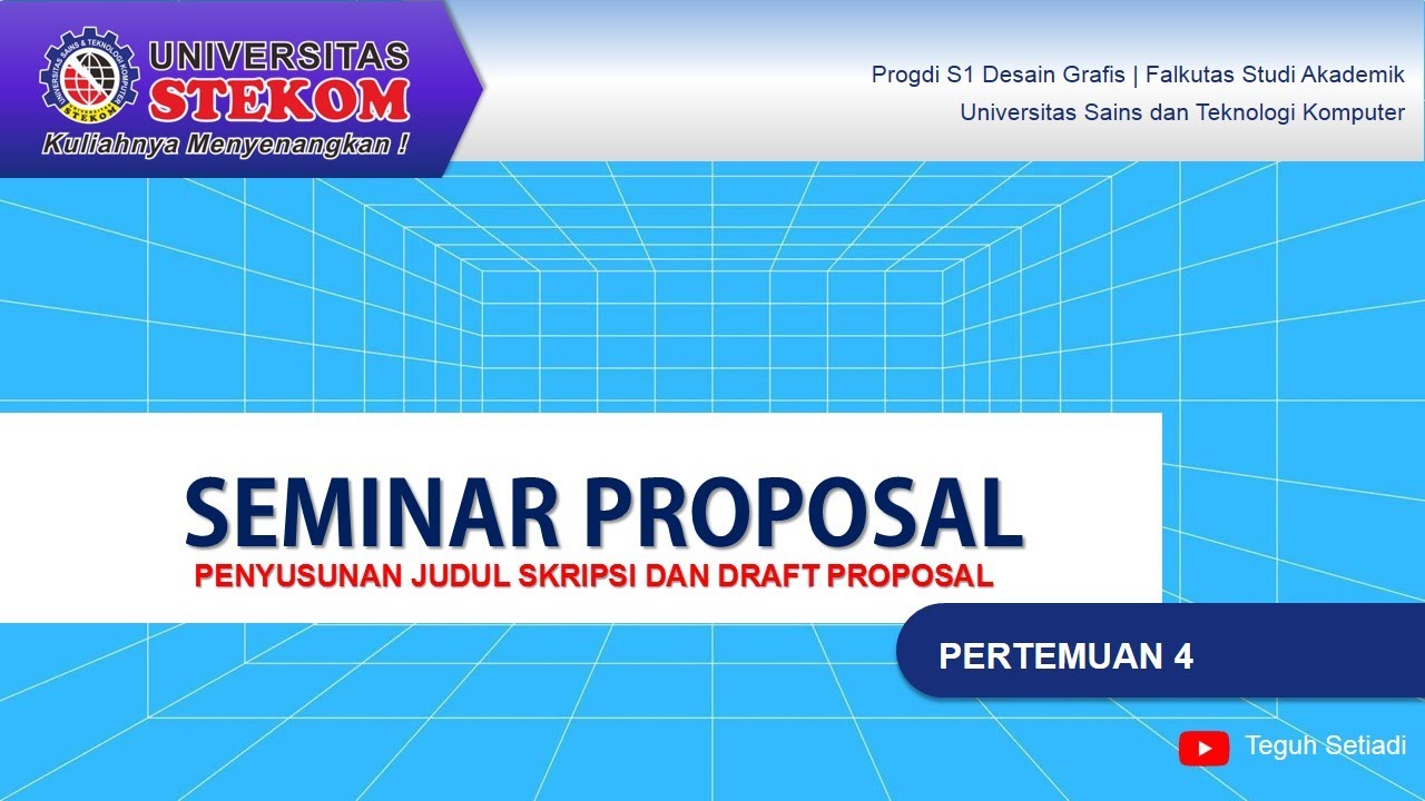 PERTEMUAN 5 - Seminar Skripsi - PENYUSUNAN JUDUL SKRIPSI DAN DRAFT ...