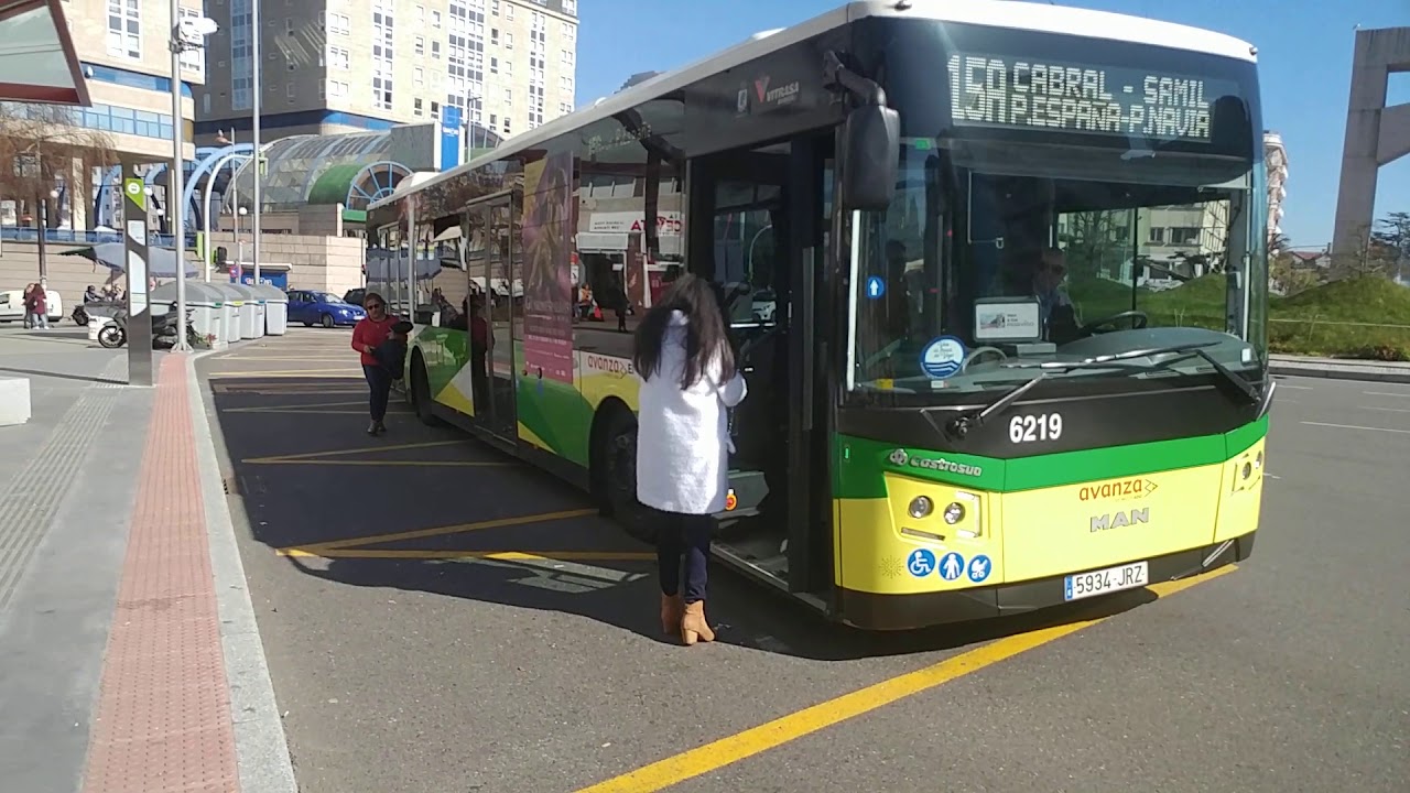 Three buses in Vigo - YouTube