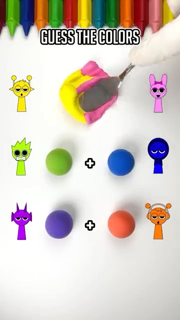 SPRUNKI Color mixing! Guess the final colors. #satisfying #colormixing ...
