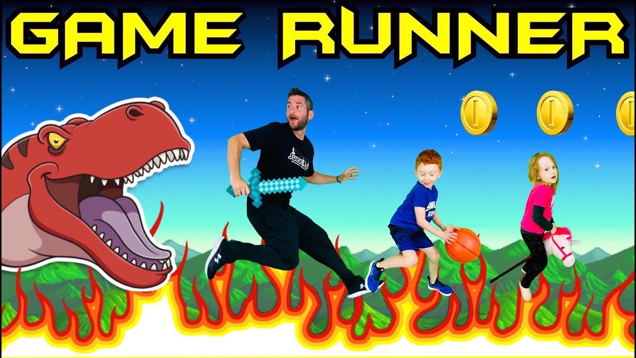 GAME RUNNER! (Video Game Workout For Kids) - YouTube