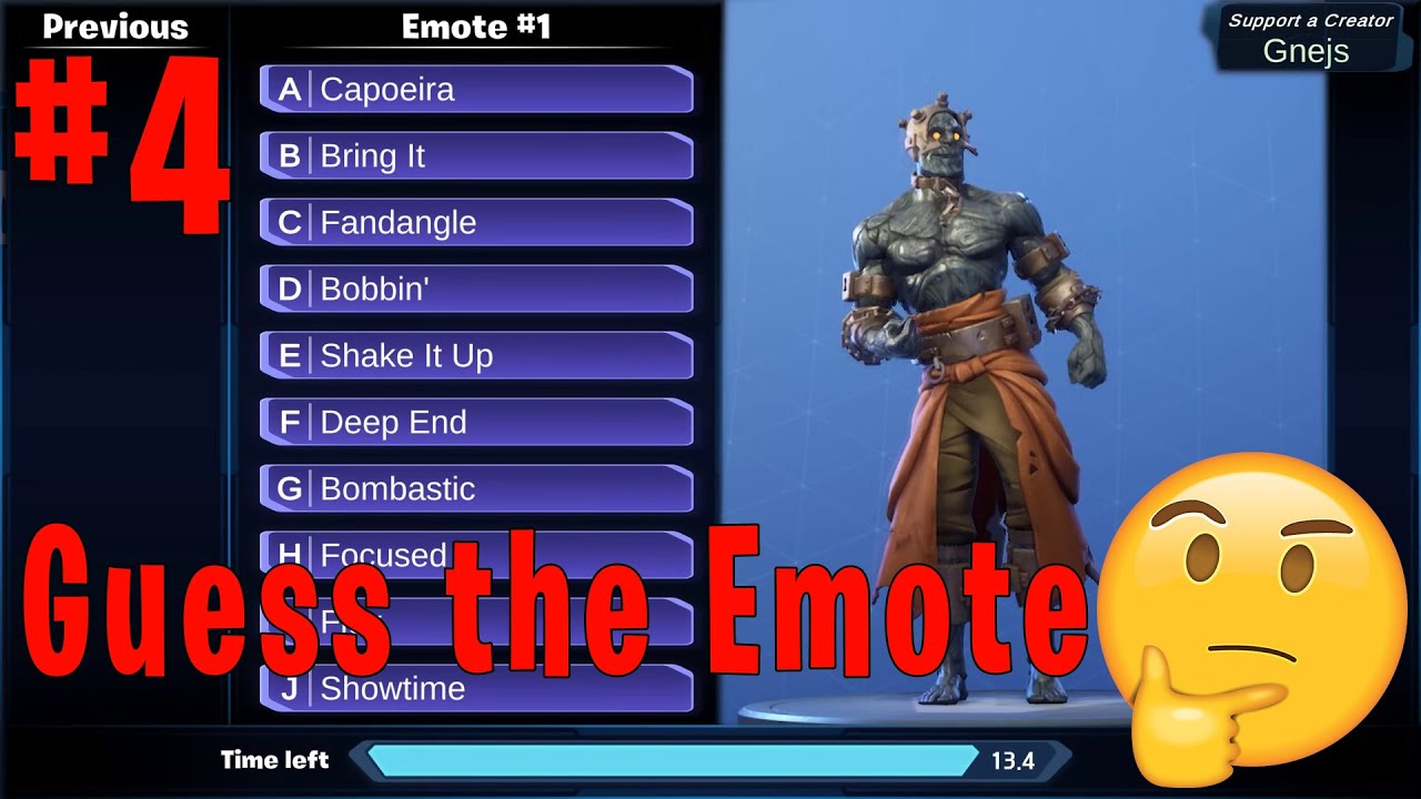 Guess the Emote #4 | Fortnite Emote Trivia Game - YouTube