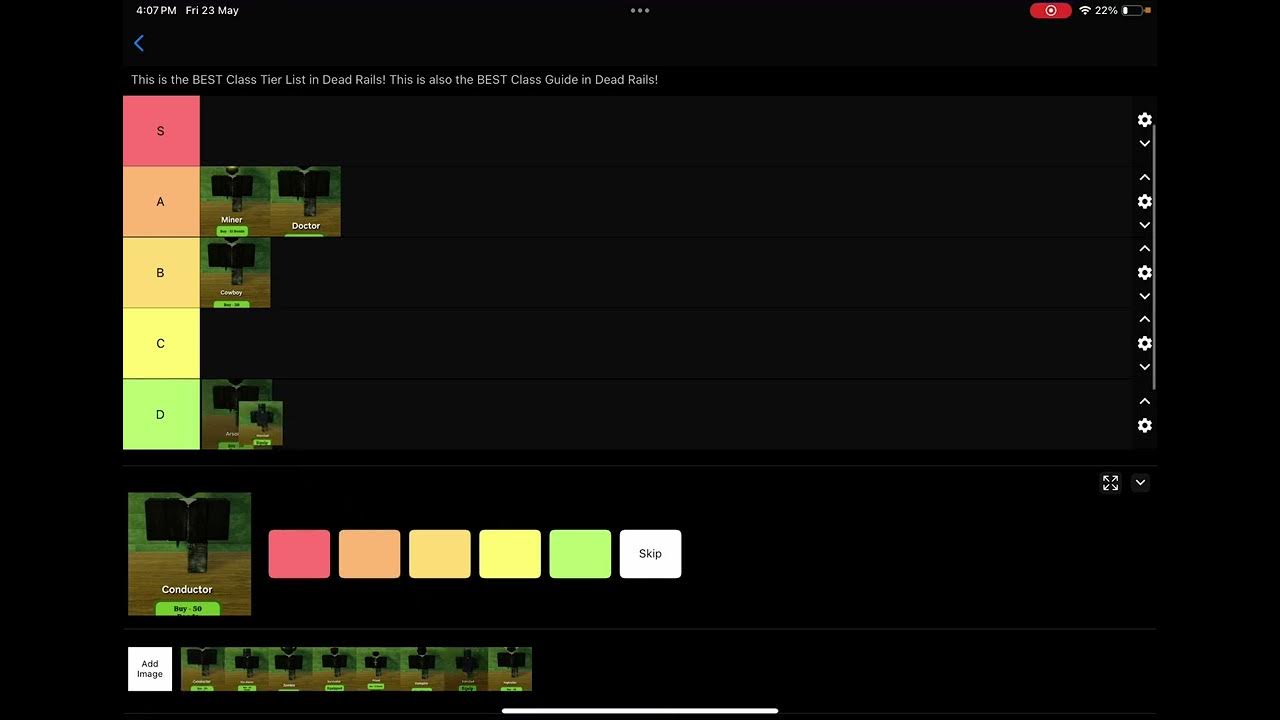 Ranking all dead rails class - YouTube