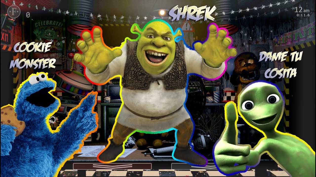 FIVE NIGHTS AT FREDDYS ULTIMATE CUSTOM NIGHT MODS | SHREK IN FNAF ...