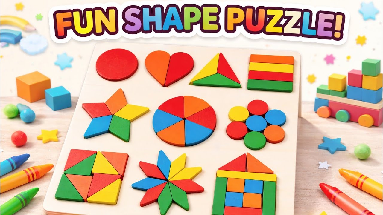 Shapes learning puzzle for kids 😍 | shapes activity 🤩 | fun for kids ...