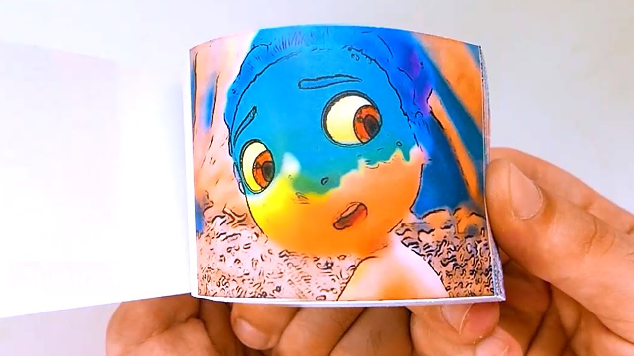 Luca Transformes Into Human | Disney Luca Movie | Flipbook Animation ...