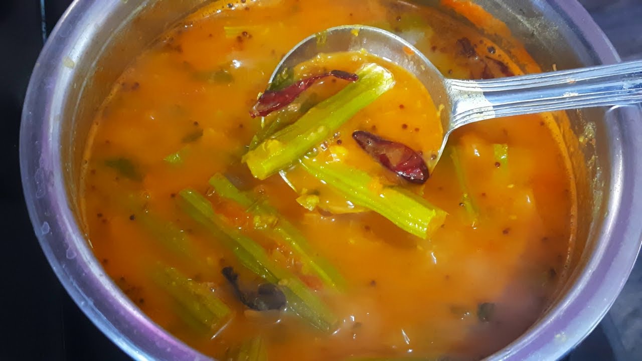 Brahmin Style Drumstick Sambar | South Indian Nuggekayi Sambar Recipe ...