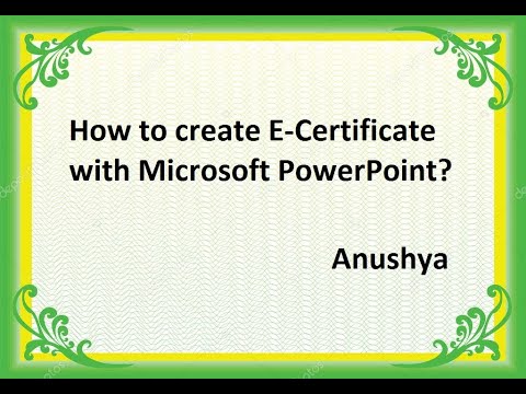 How to Create E-Certificate easily with Microsoft PowerPoint ? - YouTube
