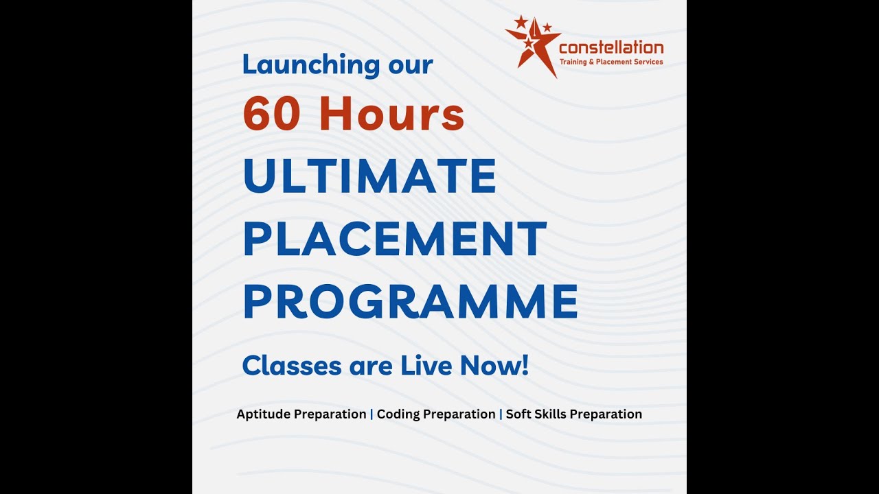 60 hours Placement Programme - Class 2 - Loop Based Coding - YouTube