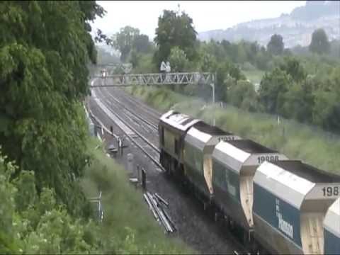 EWS class 59203 at Bathampton - YouTube