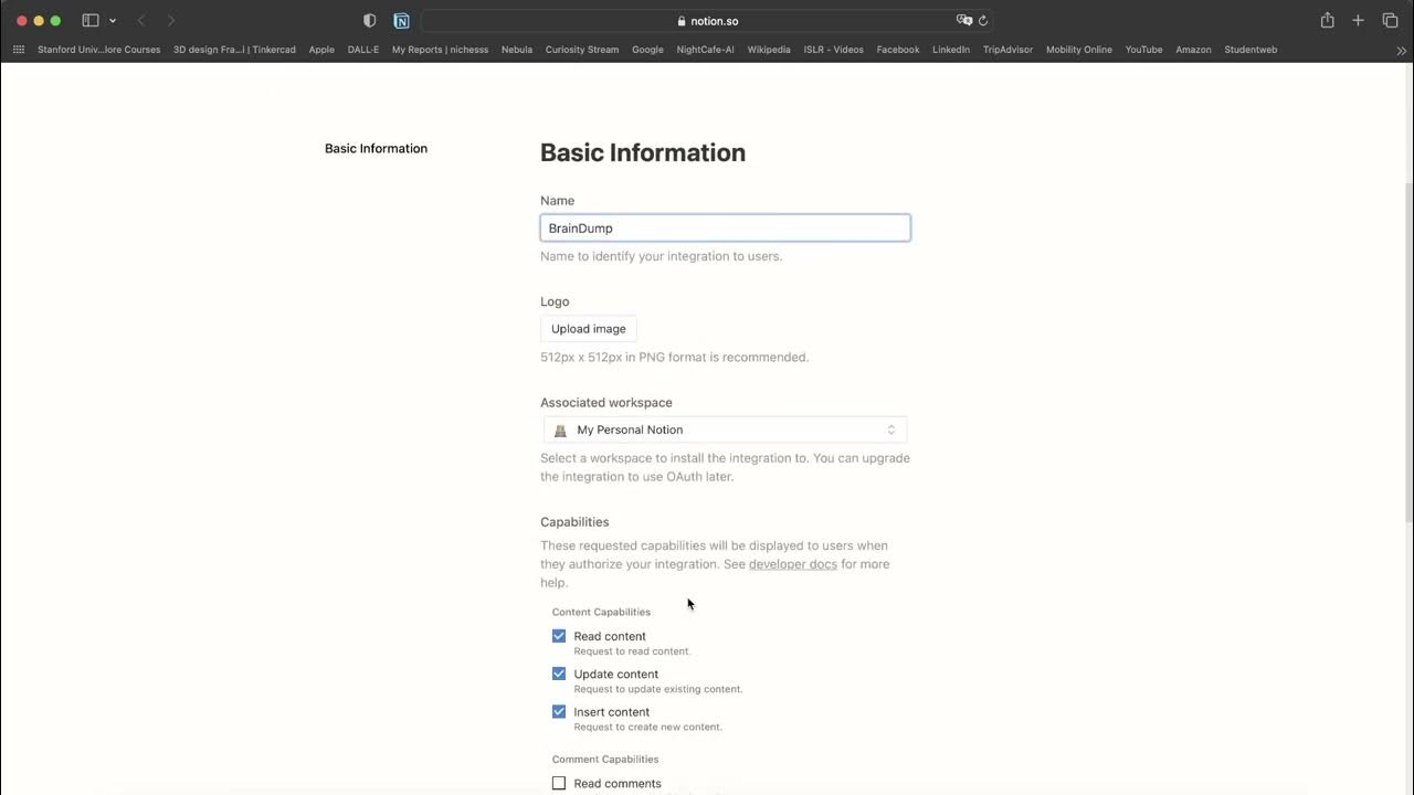 How to create your personal Notion API Key - YouTube
