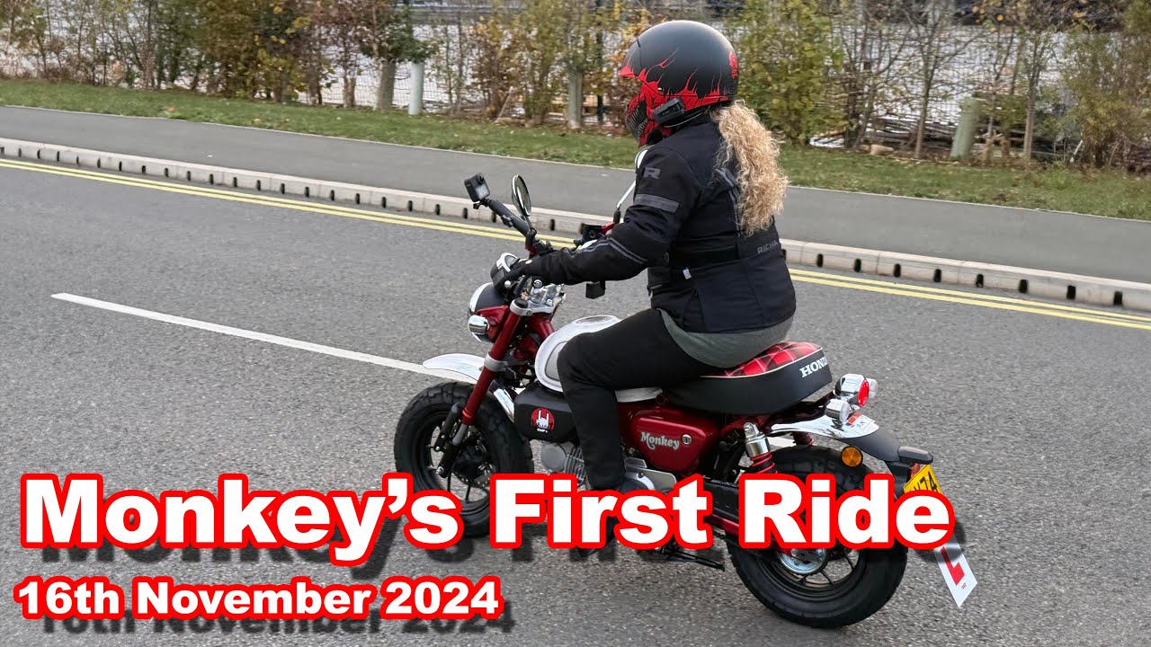Monkeys 1st Ride on a Honda Z125 Monkey - YouTube