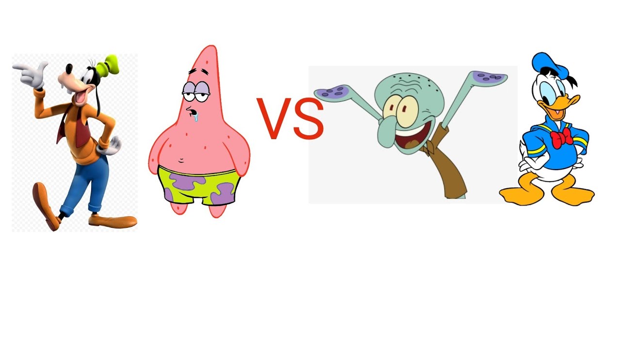 mugen patrick star & goofy vs squidward & donald duck - YouTube