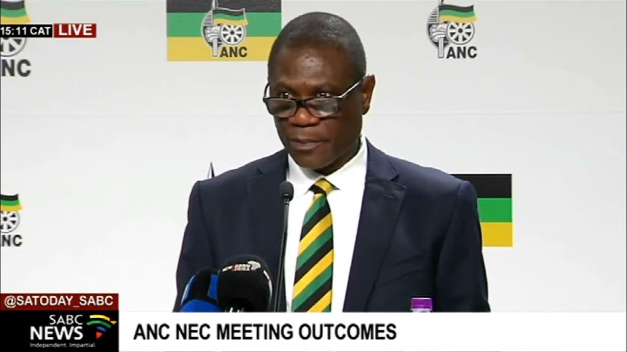 ANC briefing on party's NEC meeting outcomes - YouTube