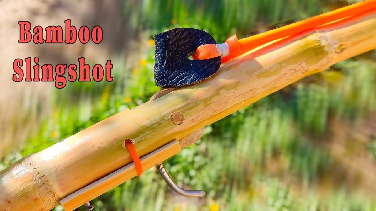 making a unique Slingshot from bamboo - YouTube