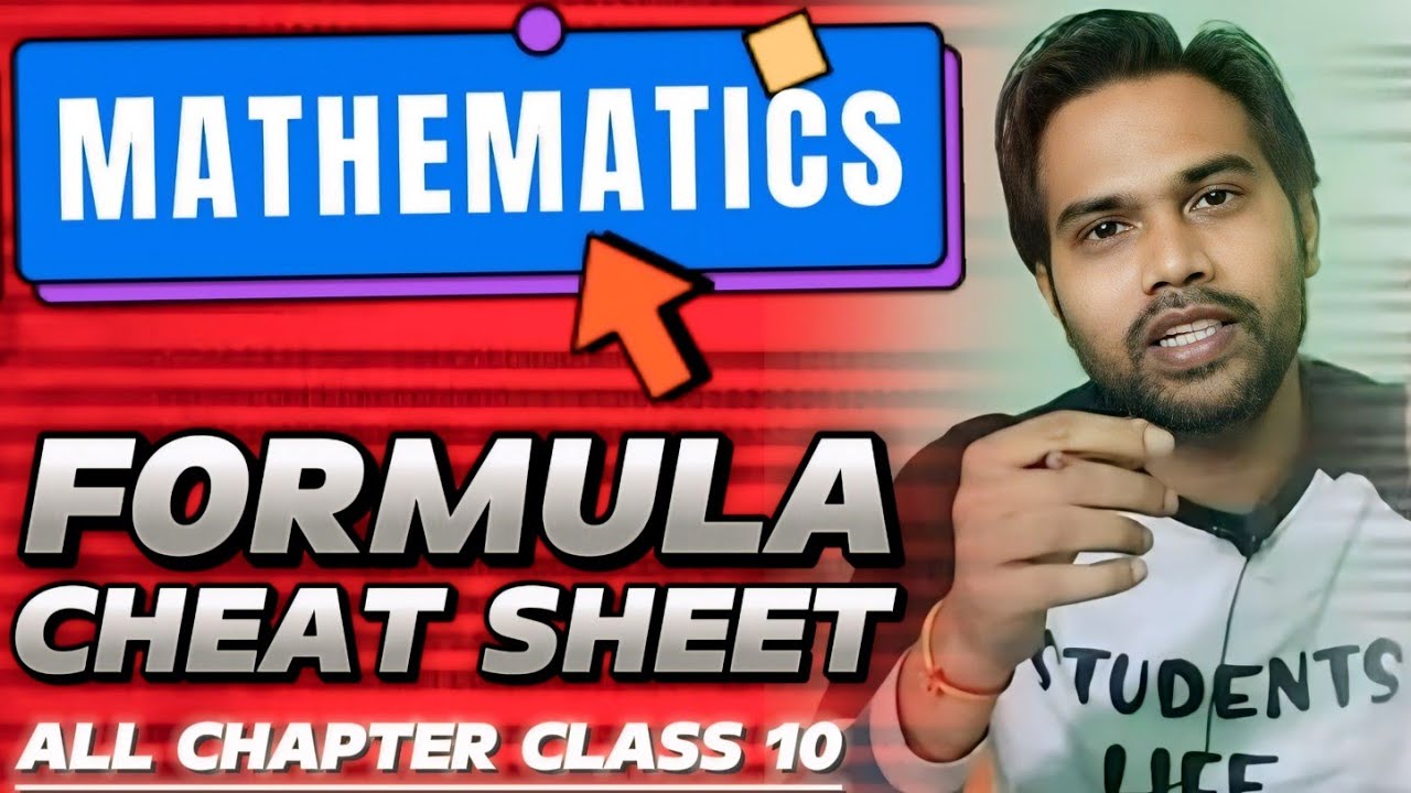 Formula cheat Sheet For Class 10th Maths | Cbse Board Exam 2024 | कुछ ...