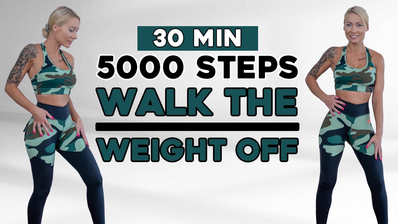 5000 STEPS WALKING WORKOUT | 5K Steps Challenge! Full Body Fat Burn ...
