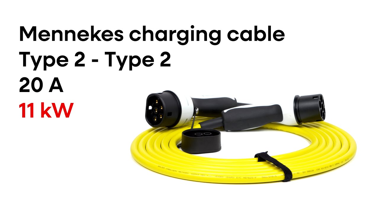 MENNEKES CHARGING CABLE TYPE 2 - TYPE 2 - YouTube