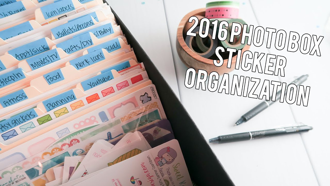 2016 Photo Box Sticker Organization & Collection // Creating&Co - YouTube
