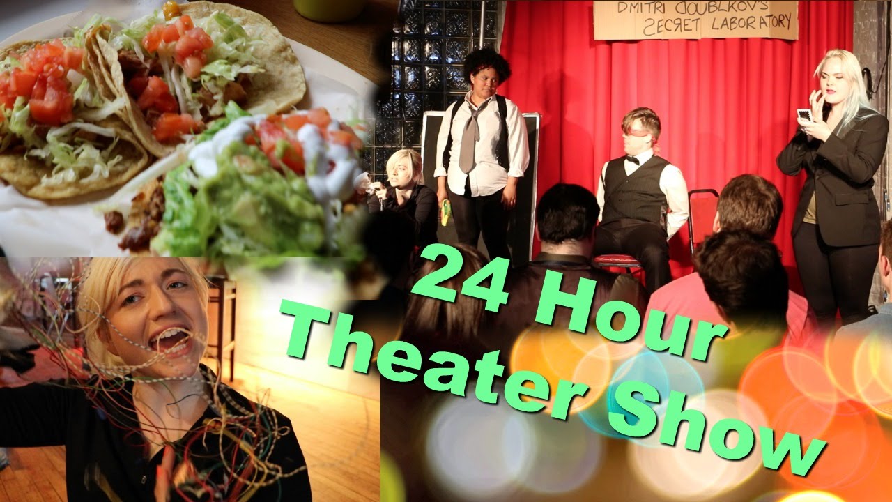 24 HOUR THEATER SHOW | Theater Vlog | VICKIE COMEDY - YouTube