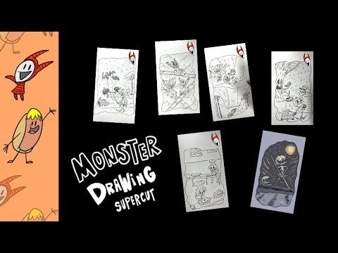 INK DRAWING TIME LAPSE 14 // ink drawing // MONSTER // speed drawing ...