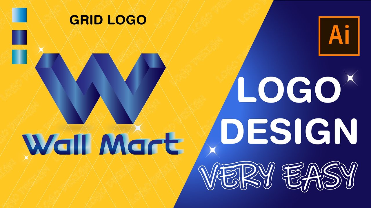 How To Create Logo Using Grid Very Easy | Adobe Illustrator Tutorials ...