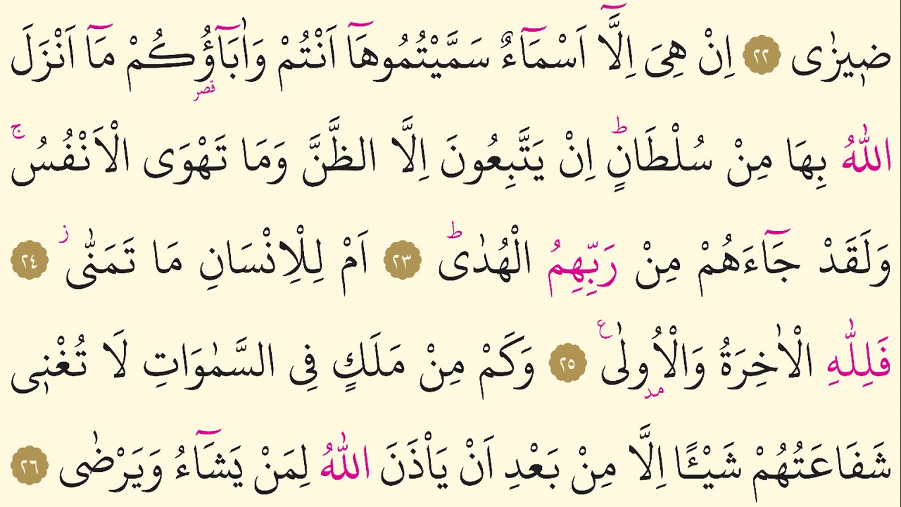 53 Surah An Najm Hazza al Balushi Arabic translation HD 62 Prostration